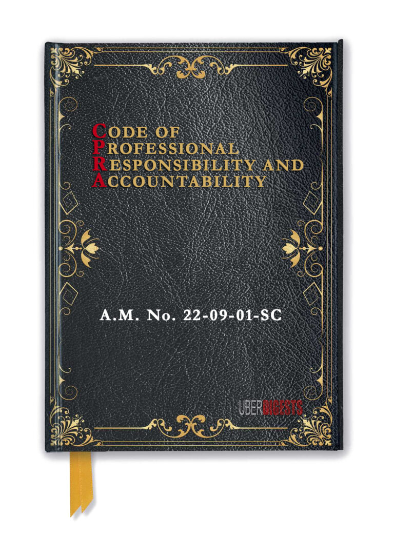 Code of Professional Responsibility and Accountability - Uber Digests